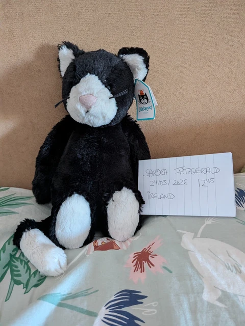 JELLYCAT BASHFUL BLACK and White Kitten BNWT £93.51 - PicClick UK