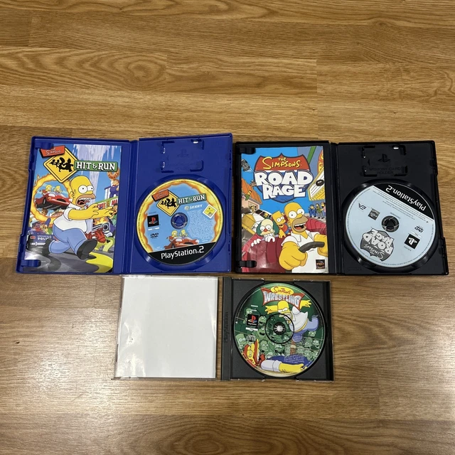 THE SIMPSONS HIT & Run And Road Rage PS2 and wrestling ps1 games ...
