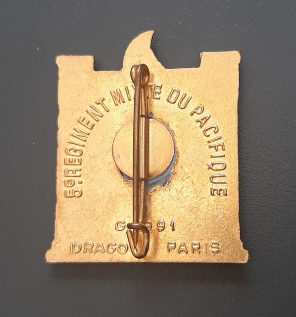 INSIGNE 5° RMP Mururoa 1° modèle émail circa 1965 Légion Etrangère ORIGINAL EUR 19,99 - PicClick FR