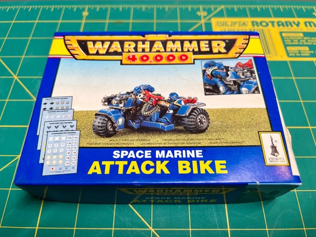 WARHAMMER 40K SPACE Marine Attack Bike sidecar metal parts EUR 33,60 - PicClick IT