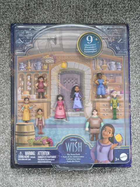 DISNEY WISH THE Teens Pack 8 Mini Poseable Dolls & Star Figure Set £20. ...