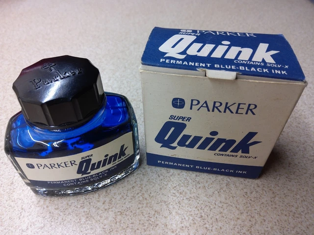 VINTAGE PARKER QUINK Ink Blue-Black (Boxed) £12.00 - PicClick UK