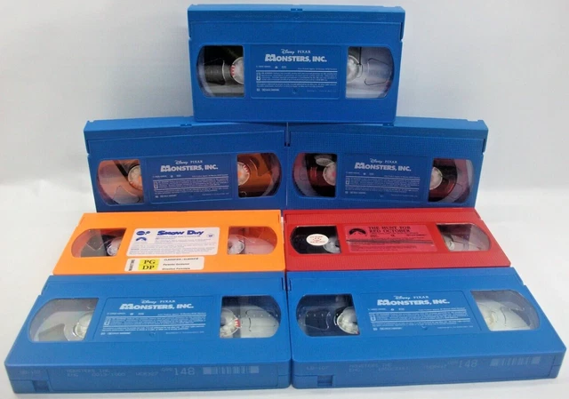 COLORED VHS TAPES Shells For Swap Project No Slipcovers Blue Red Orange ...