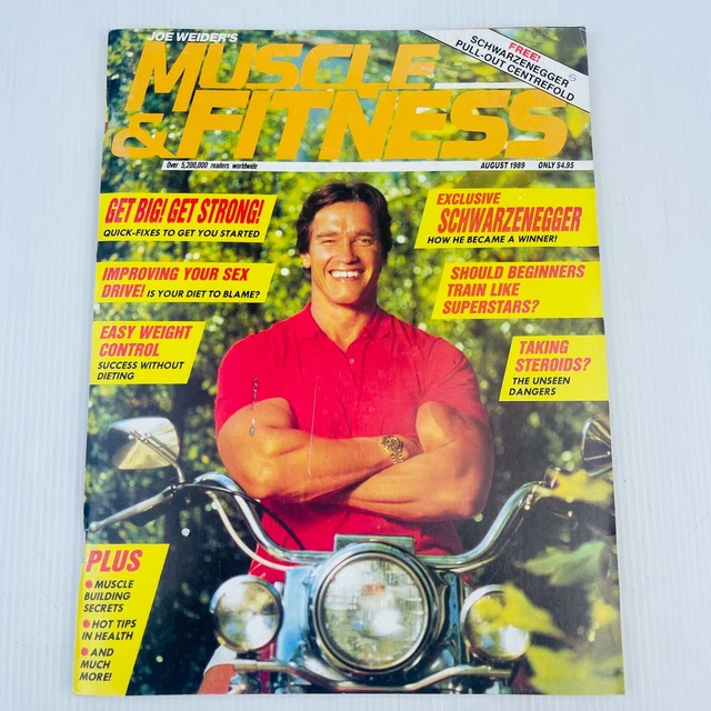 THE MUSCLE BUILDER Vintage Body Building Magazine Aug 1989 Arnold ...