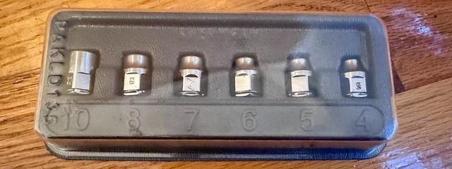 SNAP ON 6 pc 1/4 Drive Low Profile Inverted Torx Socket Set E4-E10 £46. ...