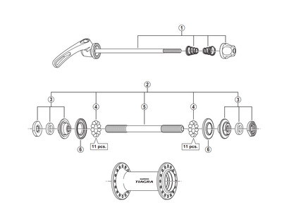 SHIMANO HB-RM66 COMPLETE hub axle, 108 mm £7.19 - PicClick UK