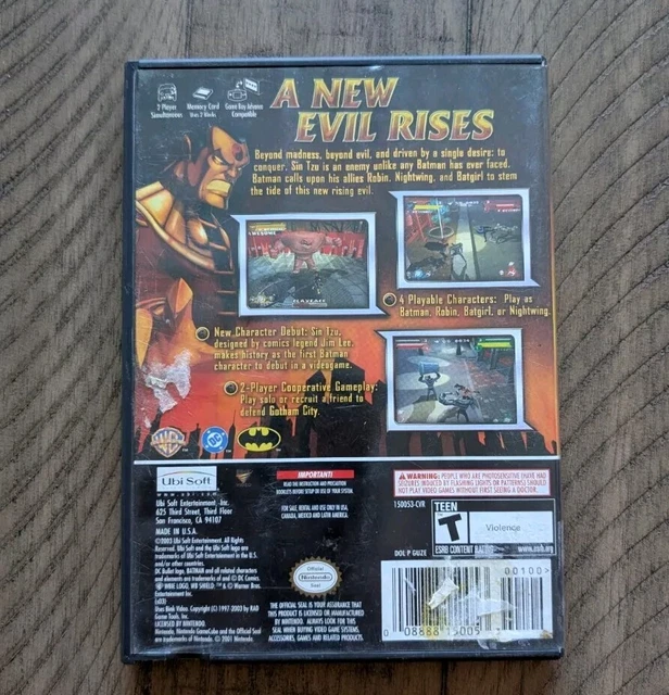 BATMAN: RISE OF Sin Tzu (Nintendo GameCube, 2003) - CIB - VERY clean ...
