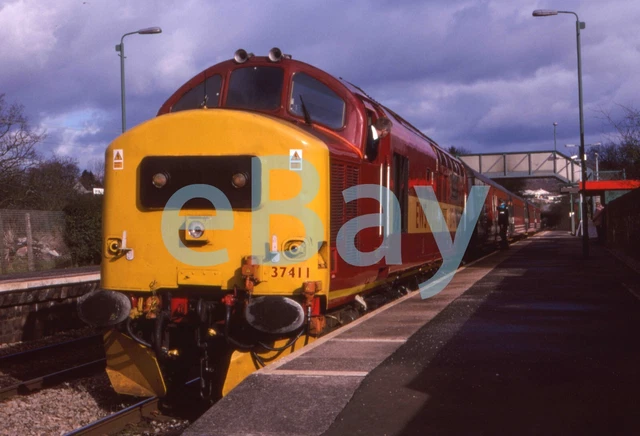 35MM RAILWAY SLIDE of Class 37 37411 @ Pengam Copyright to Buyer £4.99 ...
