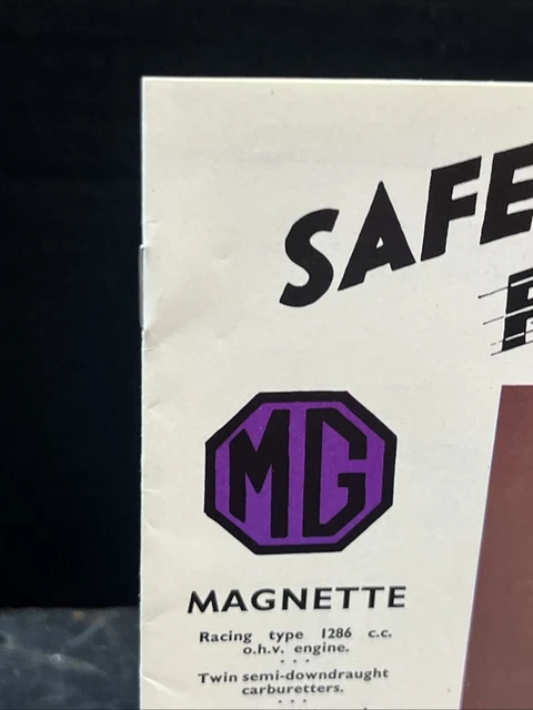 MG N TYPE MMM Magnette original Car Sales Brochure 1934 Four Door ...