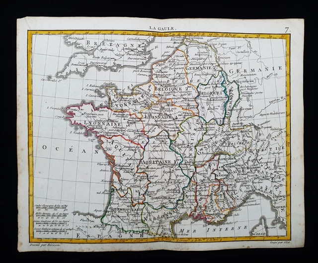 1815 HARRISON RARE map of Central Europe, France, Paris, Loire, Nice ...
