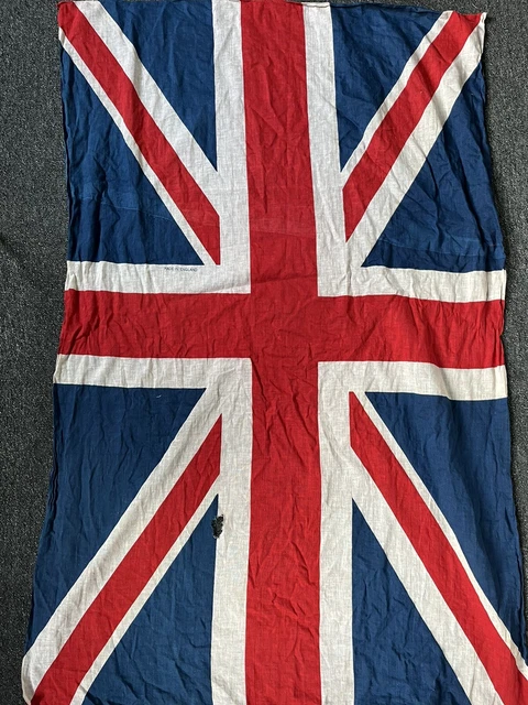 WW2 LARGE BRITISH Union Jack Flag 56inch x 36inch £45.00 - PicClick UK