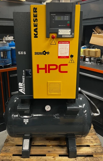 HPC / KAESER SX6 Receiver Mounted Rotary Screw Compressor, 4.0Kw, 17 ...