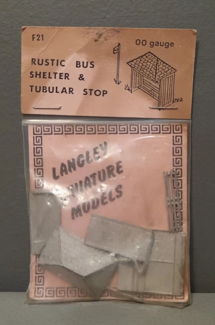 VINTAGE DIORAMA KIT Rustic Bus Stop Shelter White Metal OO 1:76 4mm ...