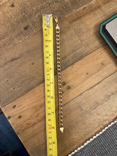 9CT GOLD ITALIAN Made Bracelet Chain Gold 14.18 Grams £465.68 - PicClick UK