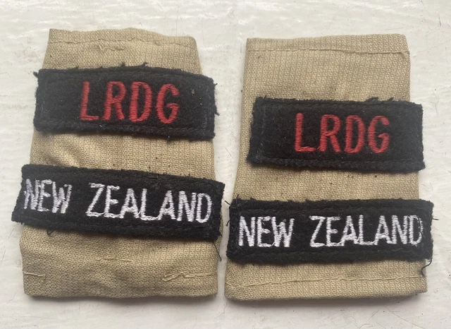 WW2 BRITISH ARMY KD Slides Shoulders Pair LRDG New Zealand Reproduction ...