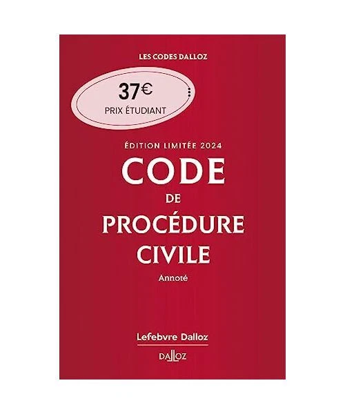 CODE DE PROCÉDURE civile 2024 annoté. Édition limitée. 115e éd.: Edition li EUR 26,98 - PicClick FR