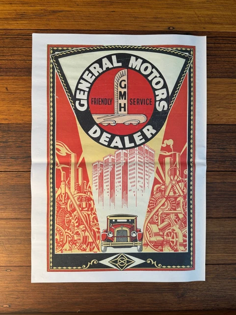 1930S GMH GENERAL Motors Holden Dealer Newspaper Poster Print ...