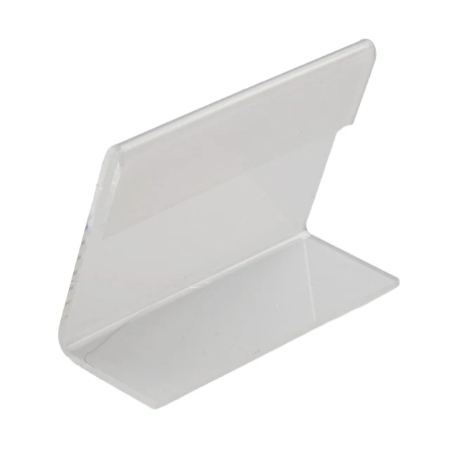 ACRYLIC L-SHAPED PRICE Tag Display Stand Frame Label Tool 6*4cm £17.94 ...