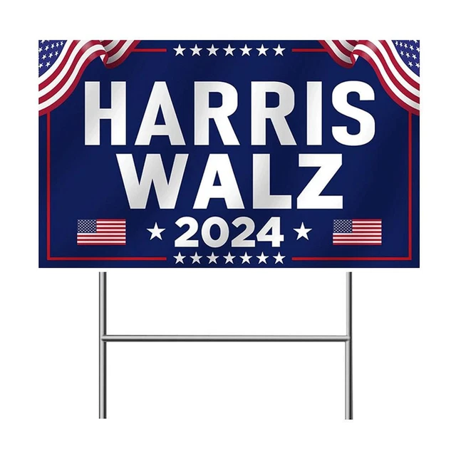 HARRIS WALZ 2024 US Presidential Election Campaign Signboard Yard Sign ... HARRIS WALZ 2024 US Presidential Election Campaign Signboard Yard Sign ...