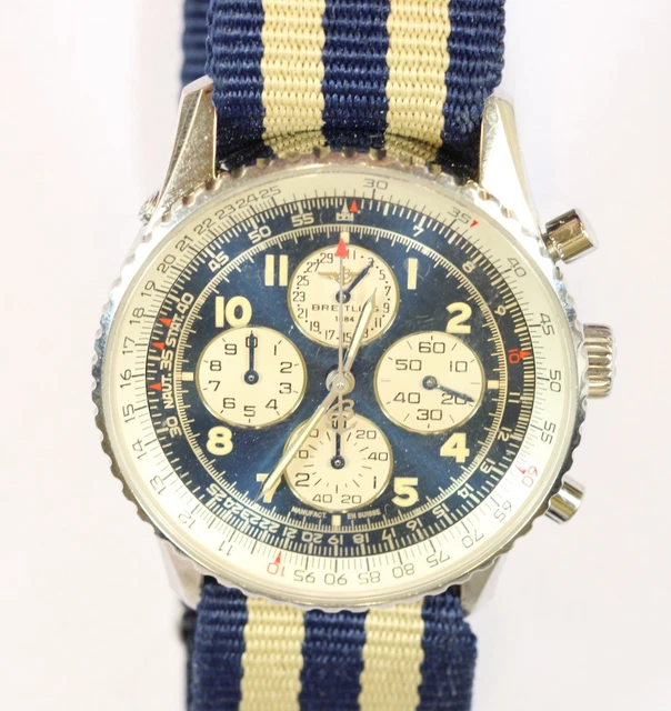 BREITLING NAVITIMER AIRBORNE ref. A33030 Blue Dial Circa 1995-1997 Nato ...