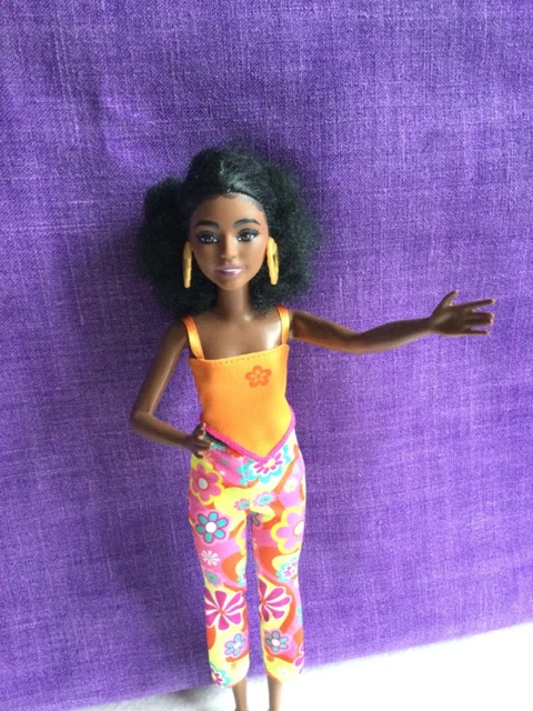 BARBIE FASHIONISTAS DOLL #198 in Retro Floral Look with Petite Body ...