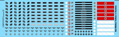 WW2 GERMAN SS Waterslide Decals for 1/18 scale action figures (Large ...