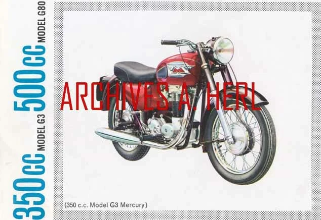 MATCHLESS 350 MODEL G3 Mercury and 500 Model G80 Major 1963 PRINT ...