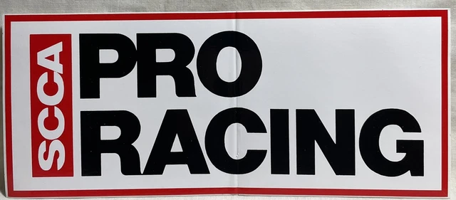 VINTAGE SCCA PRO Racing 3.5” x 8” Decal Sticker Original NOS $15.00 ...