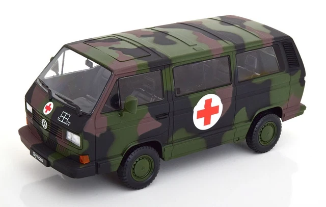 VW T3 SYNCRO bus German Army Ambulance 1987 camouflage 180969S 1:18 EUR ...