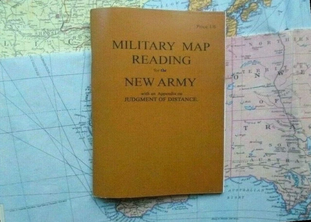 WW2 MILITARY MAP reading manual replica handbook 1940's WWII distance ...