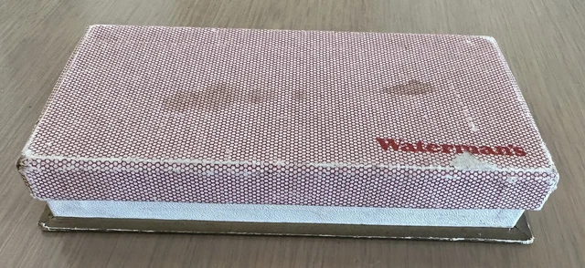 UNUSUAL DESIGN EMPTY box for a Waterman's pen set. UK 1940's $35.00 ...