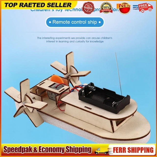 DIY REMOTE CONTROL Paddle Wheel Ship Model Kids Students Science ...