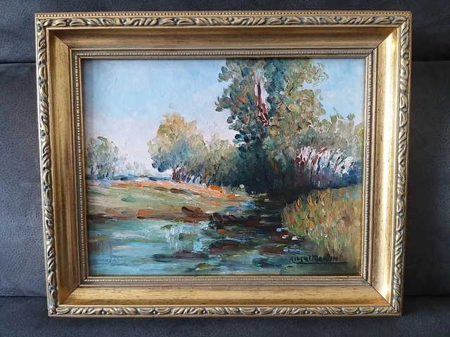 TABLEAU ANCIEN PEINTURE "Albert Martin" Huile Sur Toile Impressionnisme ...
