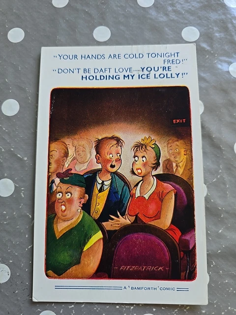 VINTAGE SAUCY SEASIDE Comic Postcard Bamforth Black Triangle No 1606 ...