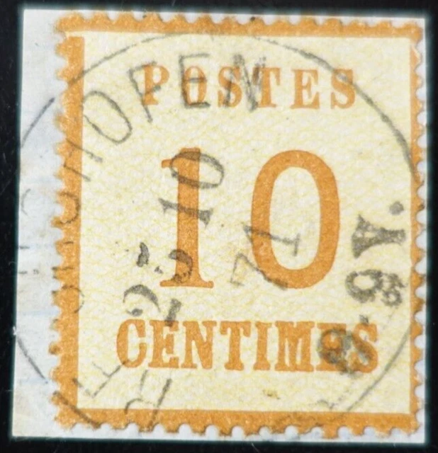 BURELAGE CITRON RENVERSÉ et CaD REICHSHOFEN sur ALSACE LORRAINE N°5b ...