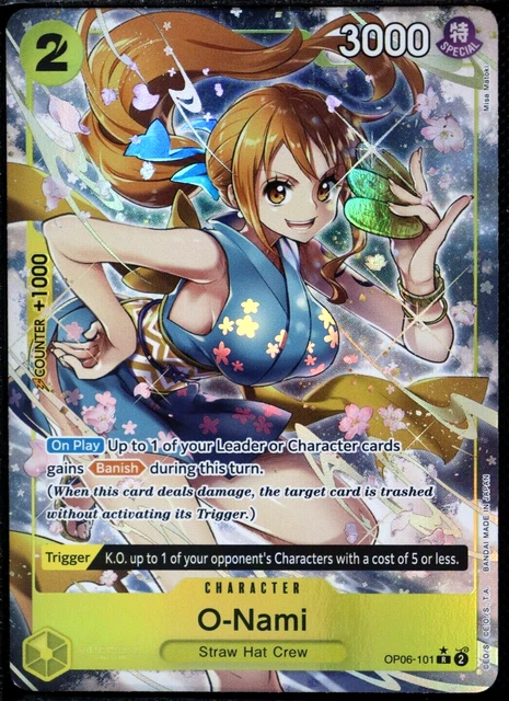 ONE PIECE TCG O-Nami OP06-101 Wings of the Captain Alt Art Near Mint ...