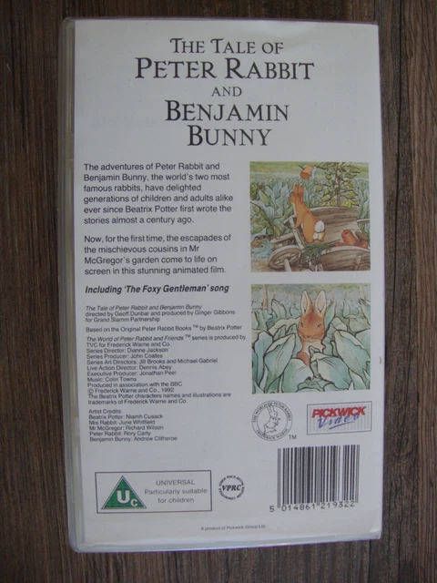 VINTAGE 1992 BEATRIX Potter - The Tale of Peter Rabbit and Benjamin ...