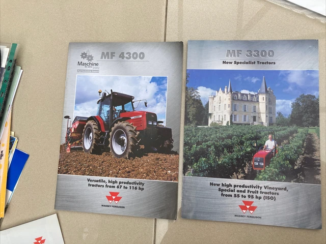 MASSEY FERGUSON TRAKTOR Broschüren MF 3300 Obst & Rebstraktor, MF 4300 ...