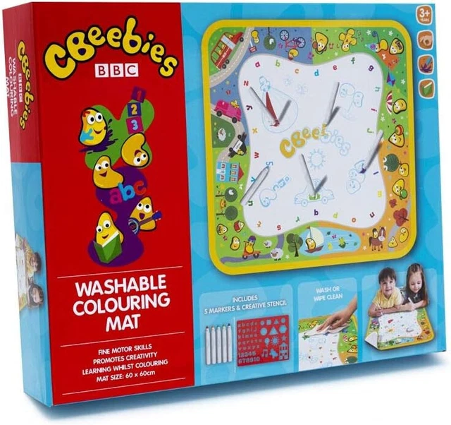 CBEEBIES WASHABLE COLOURING Mat Childrens Kids Toddlers Creative £7.70 ...