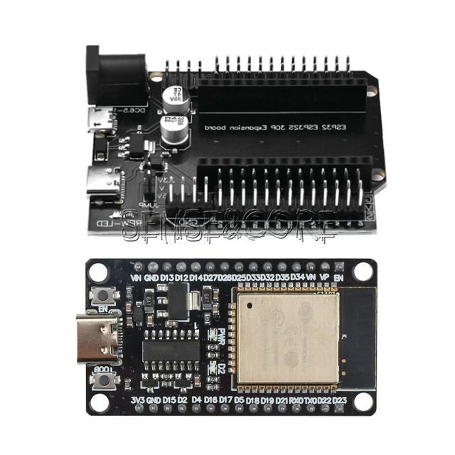 USB TYPE-C ESP32 Wifi Bluetooth Development Board + ESP32 30P Expansion Board EUR 8,32 - PicClick DE