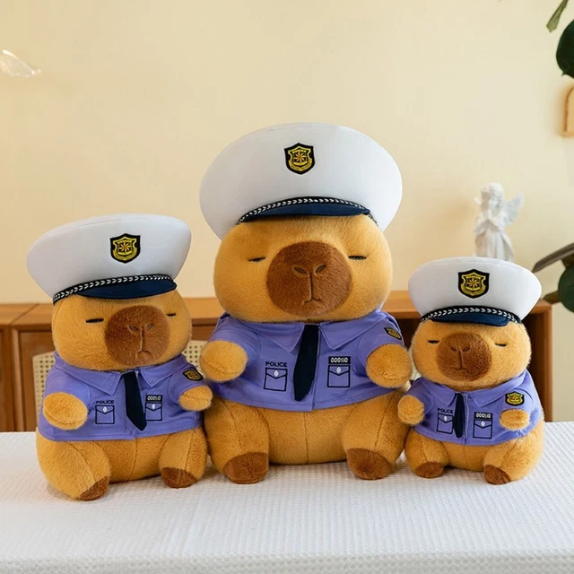 CAPYBARA POLICE CAPYBARA Doll With Clothes Animals Plush Toy Christmas ...