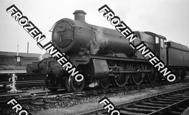 OLD TRAIN NEGATIVE.BRITISH Railways Steam Locomotive...No.6909...1950's ...