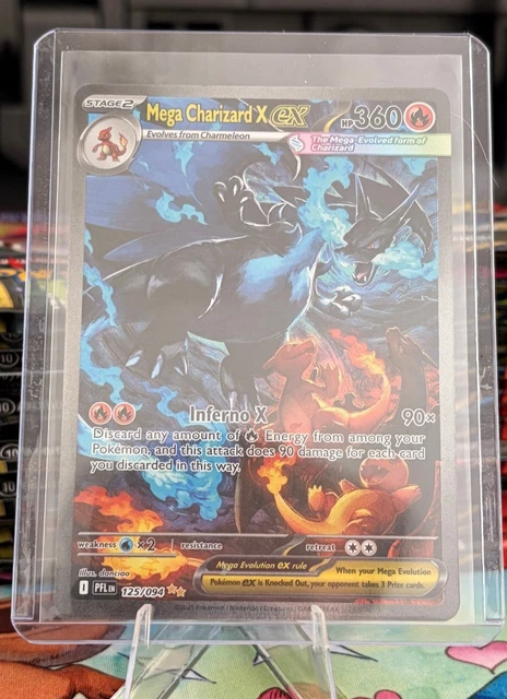 MEGA CHARIZARD X ex 125/094 Me02: Phantasmal Flames Holo PACK FRESH ...