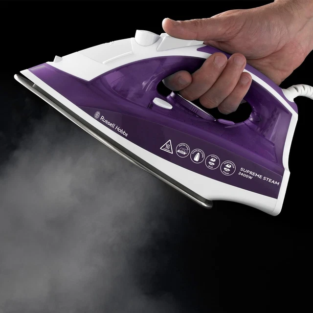 RUSSELL HOBBS SUPREME Steam Iron, Powerful vertical steam function ...