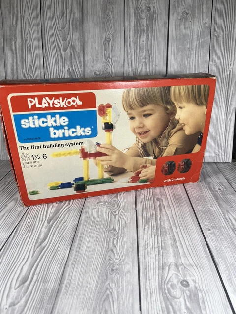 VINTAGE 1975 PLAYSKOOL Stickle Bricks The First Building System Set ...
