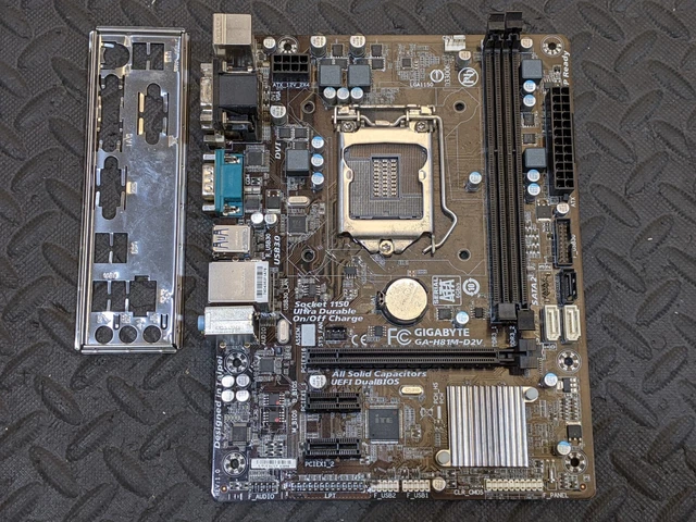 GIGABYTE GA-H81M-D2V LGA1150/SOCKET H3 Motherboard with I/O Plate £34. ...