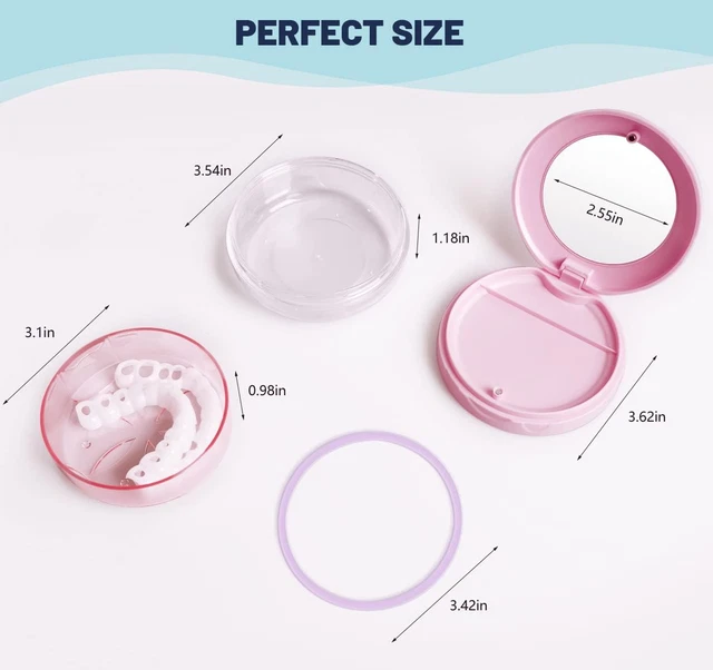 DENTURE BATH CASE, Definitely No-Leak, Complete Clean Care for Dentures ...