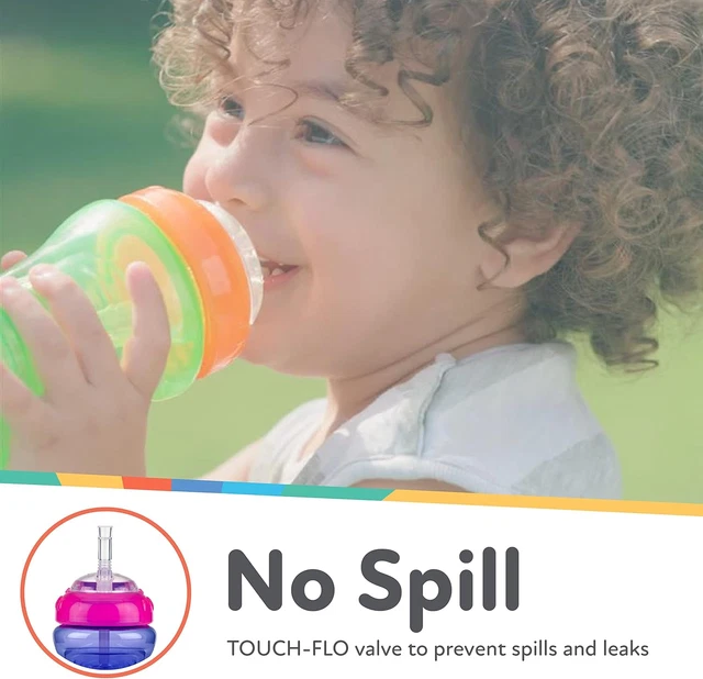 NO-SPILL SIPPY CUP with Flex Straw - (3-Pack) 10-Ounce $35.95 - PicClick AU