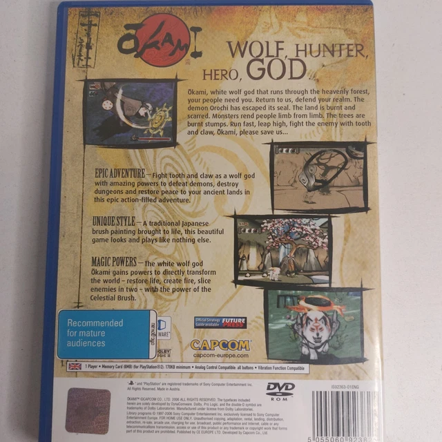 OKAMI PS2 SONY Playstation 2 Video Game Cover And Manual No DISC EUR 11 ...