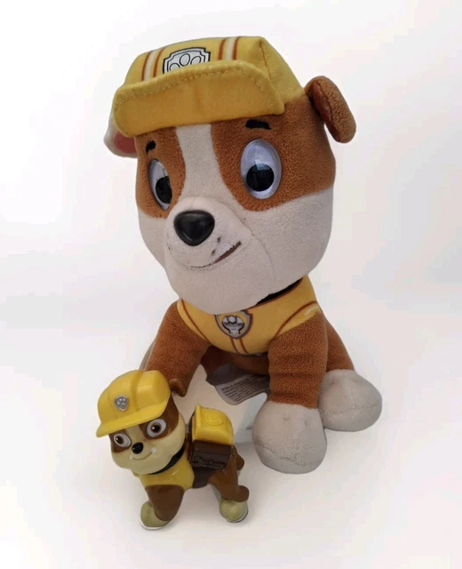 PAW PATROL RUBBLE Soft Toy 8" & Plastic Action Figure Toys Nickelodeon ...